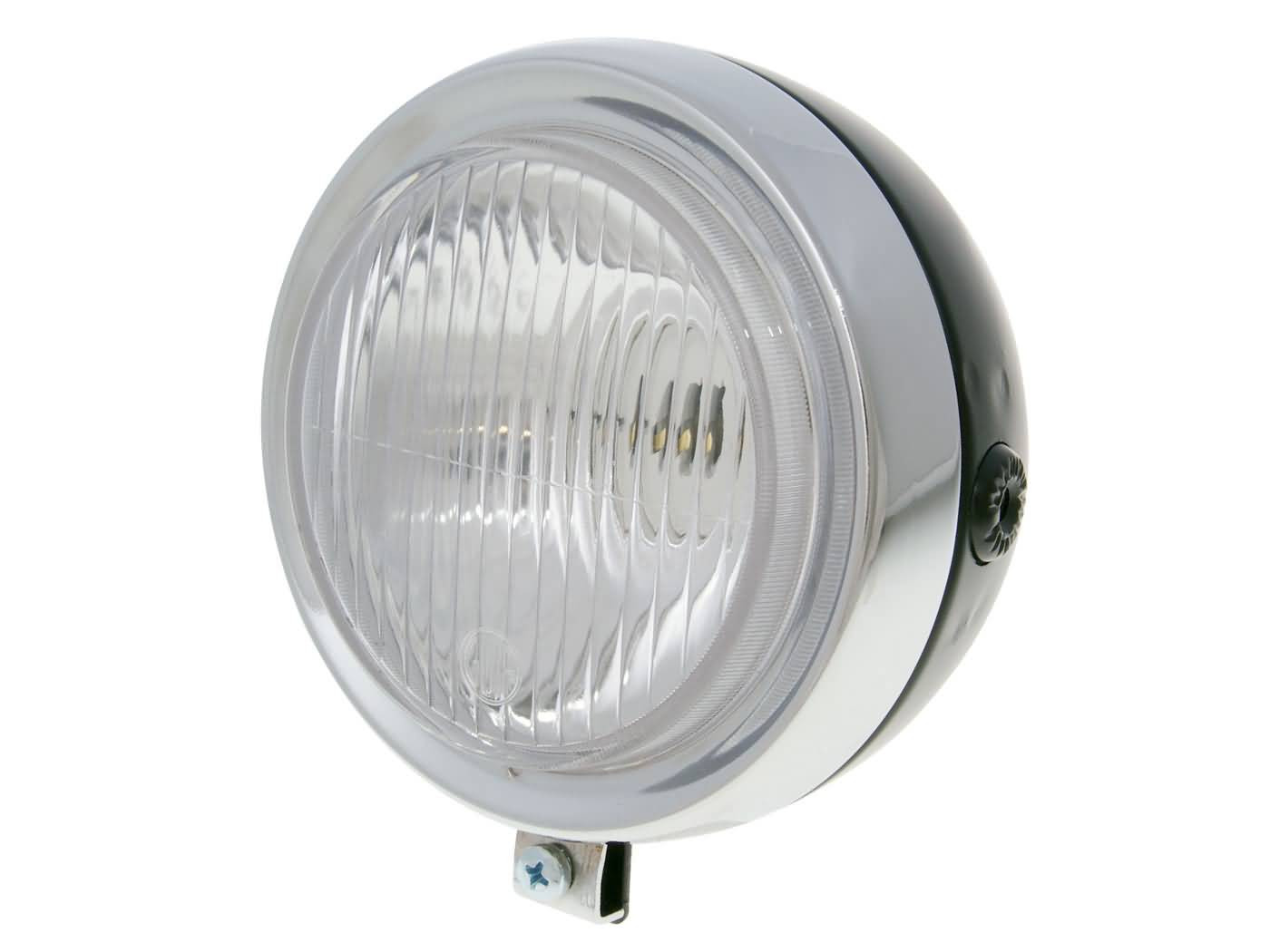 Headlight Round Black Moped Universal For Puch, Kreidler, Zündapp And ...