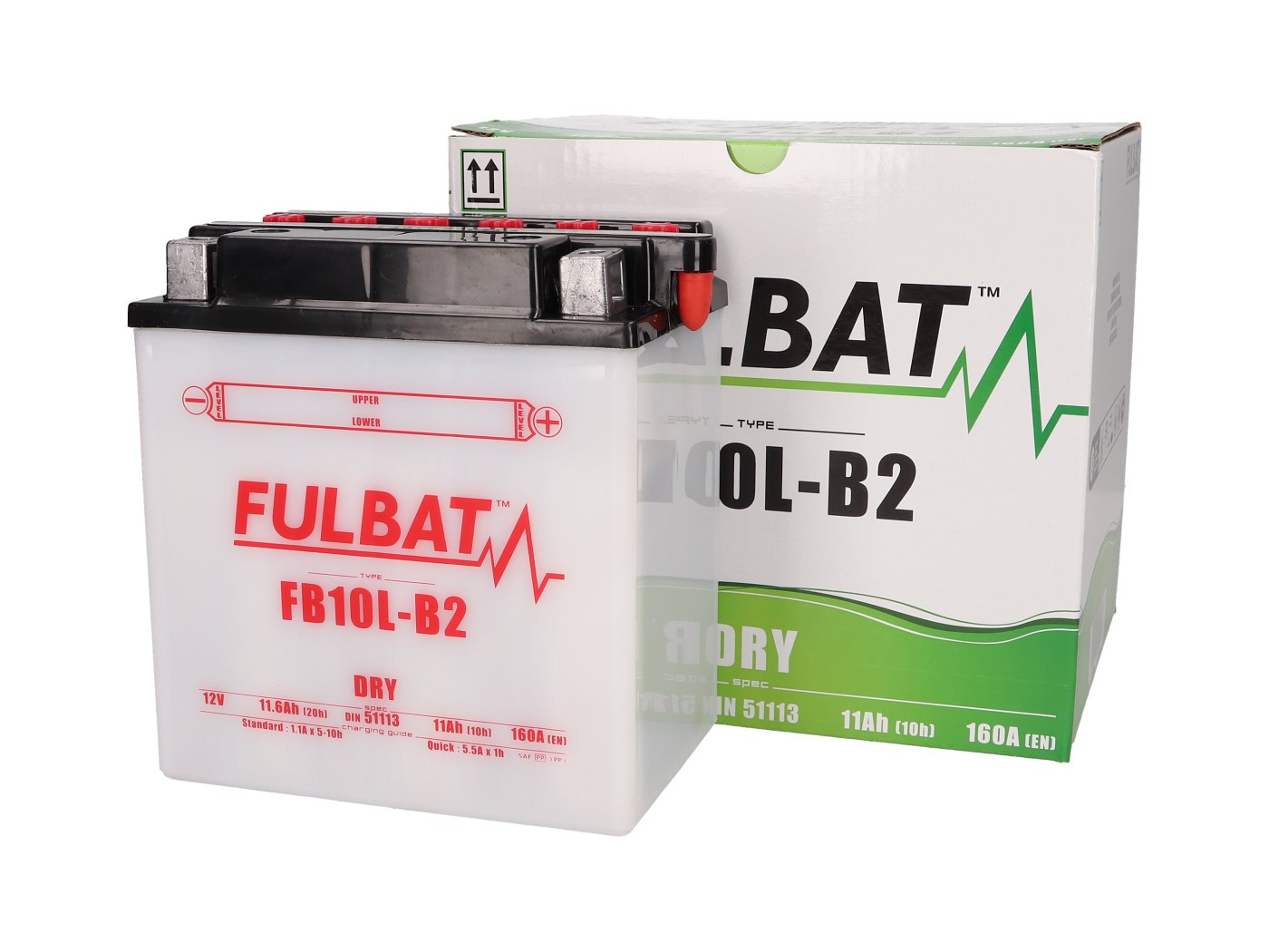 Battery Fulbat FB10L-B2 DRY Incl. Acid Pack