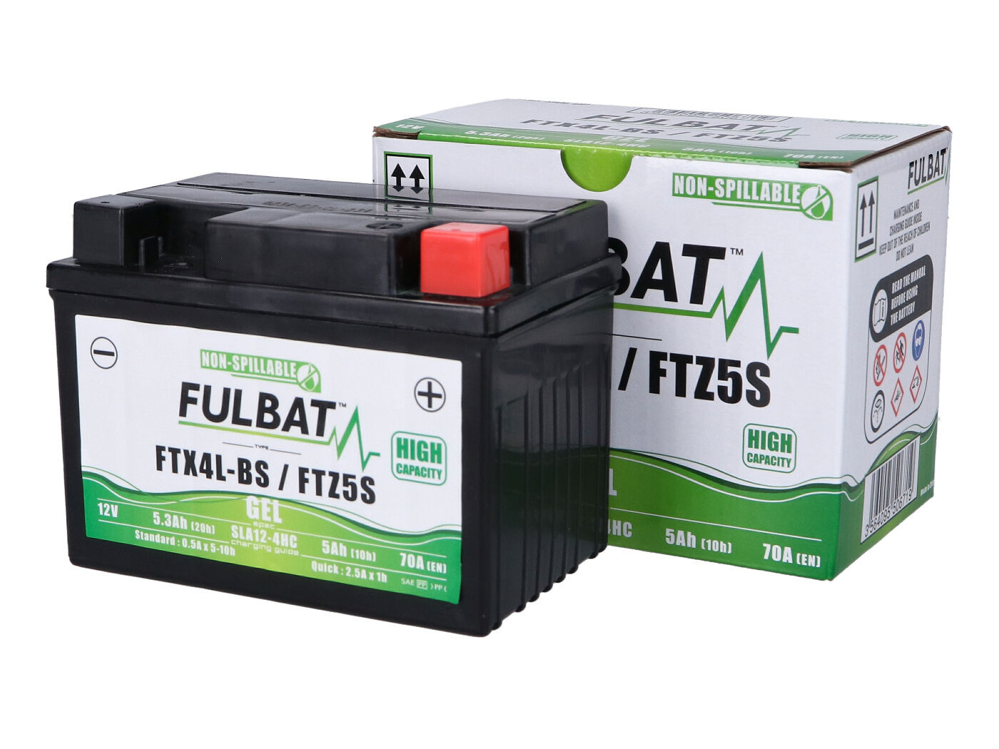 Battery Fulbat High Power 5AH GEL +25% FTX4L-BS / FTZ5S SLA